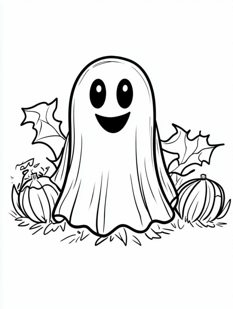 Best ghost coloring pages for halloween to print and enjoy ...