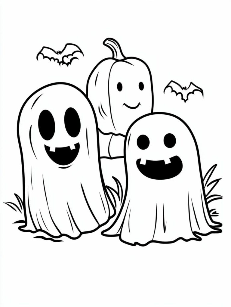 Best ghost coloring pages for halloween to print and enjoy ...