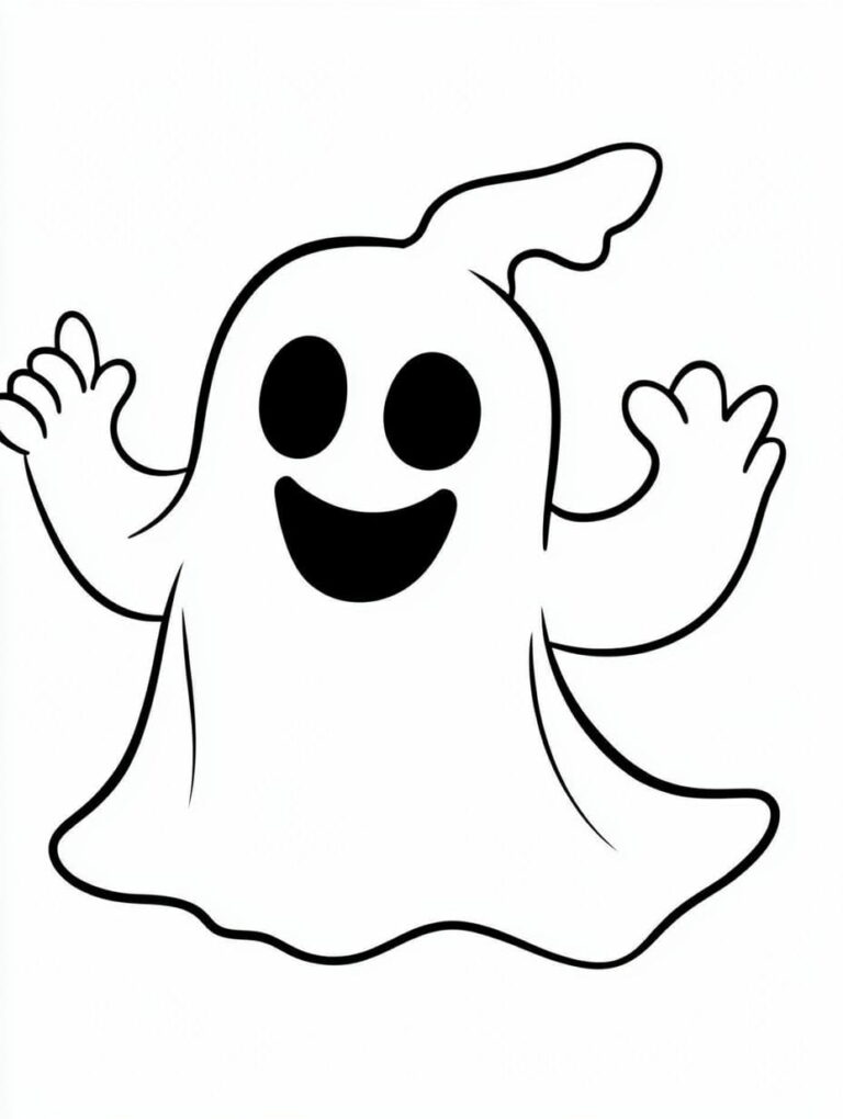 Best ghost coloring pages for halloween to print and enjoy ...