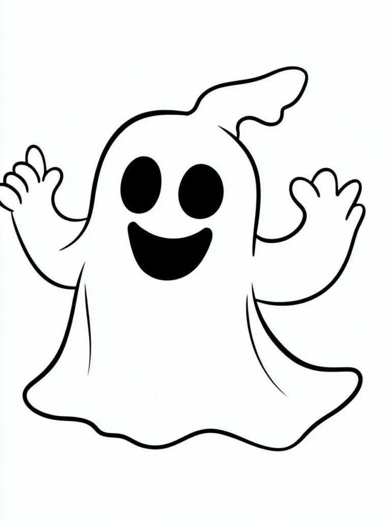 Best ghost coloring pages for halloween to print and enjoy ...