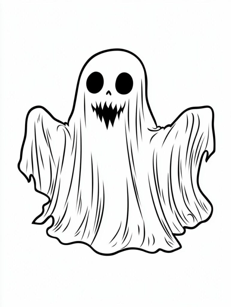 Best ghost coloring pages for halloween to print and enjoy ...