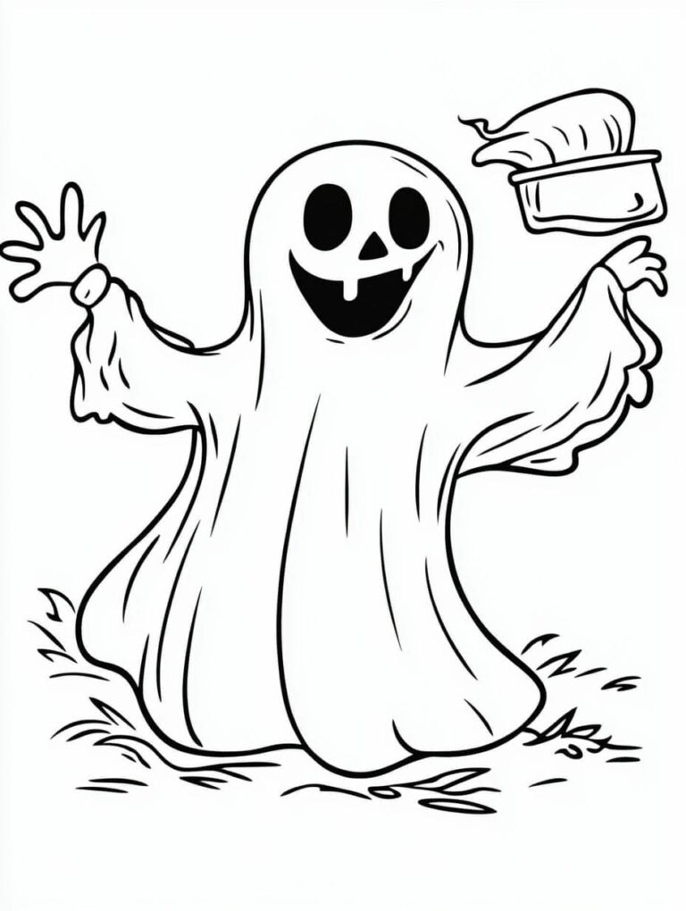 Best ghost coloring pages for halloween to print and enjoy ...