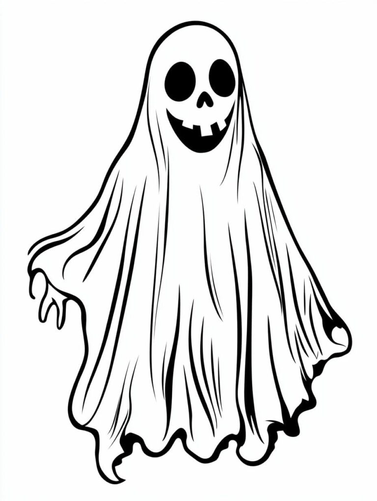 Best ghost coloring pages for halloween to print and enjoy ...