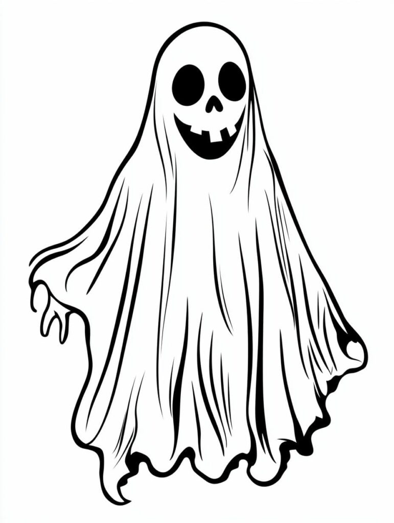 Best ghost coloring pages for halloween to print and enjoy ...
