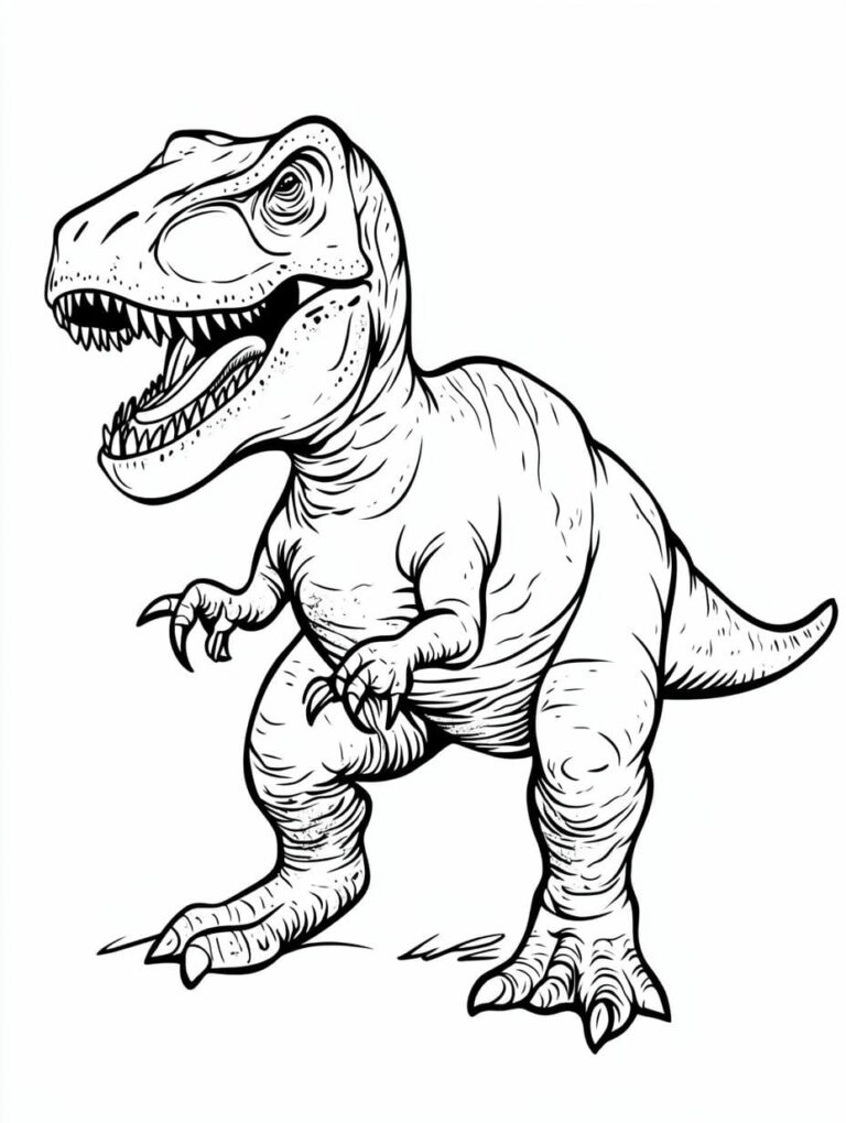 Mais de 20 páginas para colorir de dinossauros T-Rex ...