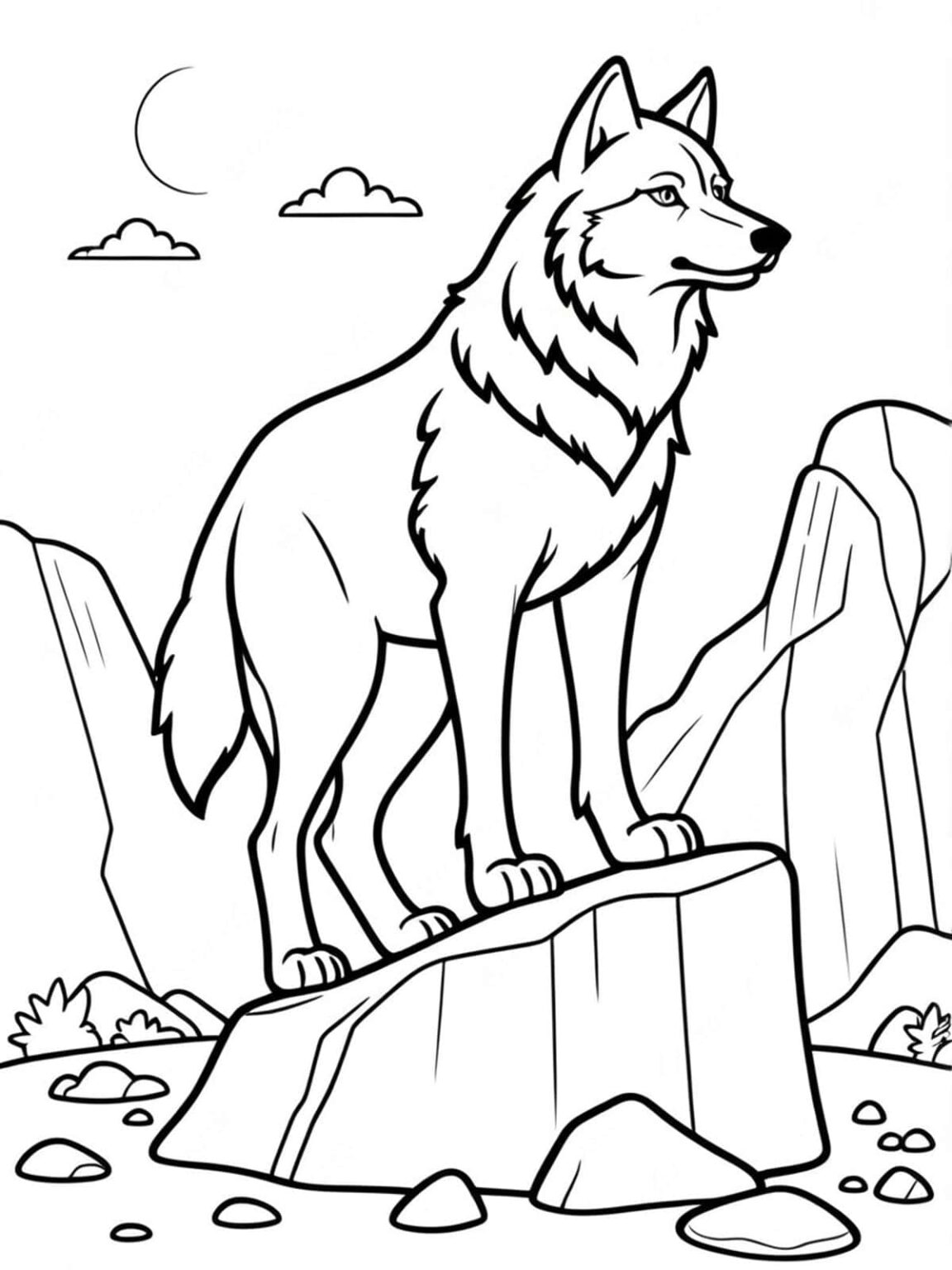 Mais de 30 páginas para colorir de lobos grátis para se divertir 🎨🐺 ...