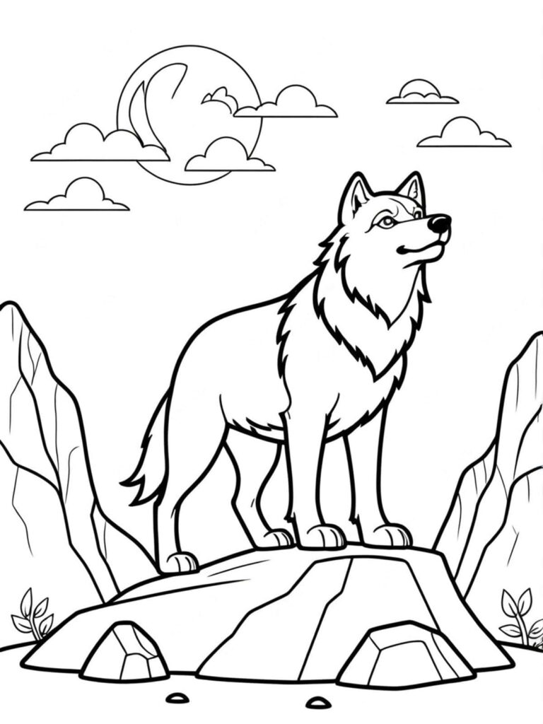 Las mejores 30 páginas para colorear de lobos gratis para divertirte 🎨🐺 ...