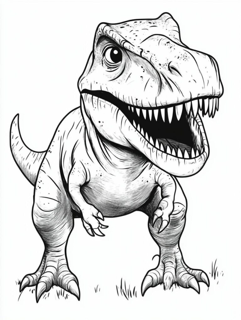 Mais de 20 páginas para colorir de dinossauros T-Rex ...