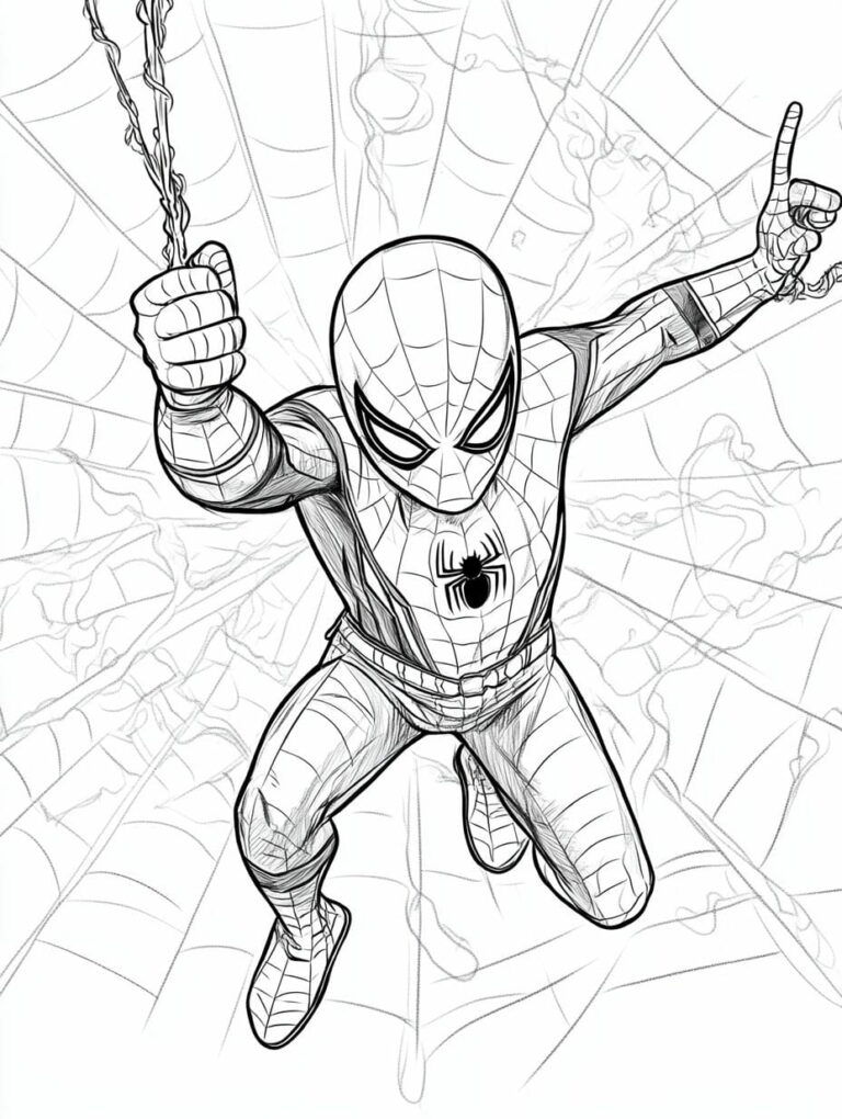 20+ spider man coloring pages for kids 🕷️🦸‍♂️ - Coloringpagesforkids.net