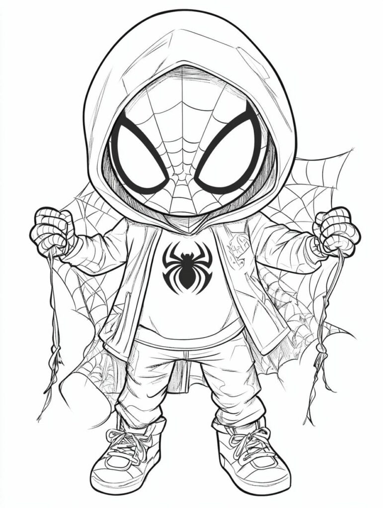 20+ spider man coloring pages for kids 🕷️🦸‍♂️ - Coloringpagesforkids.net