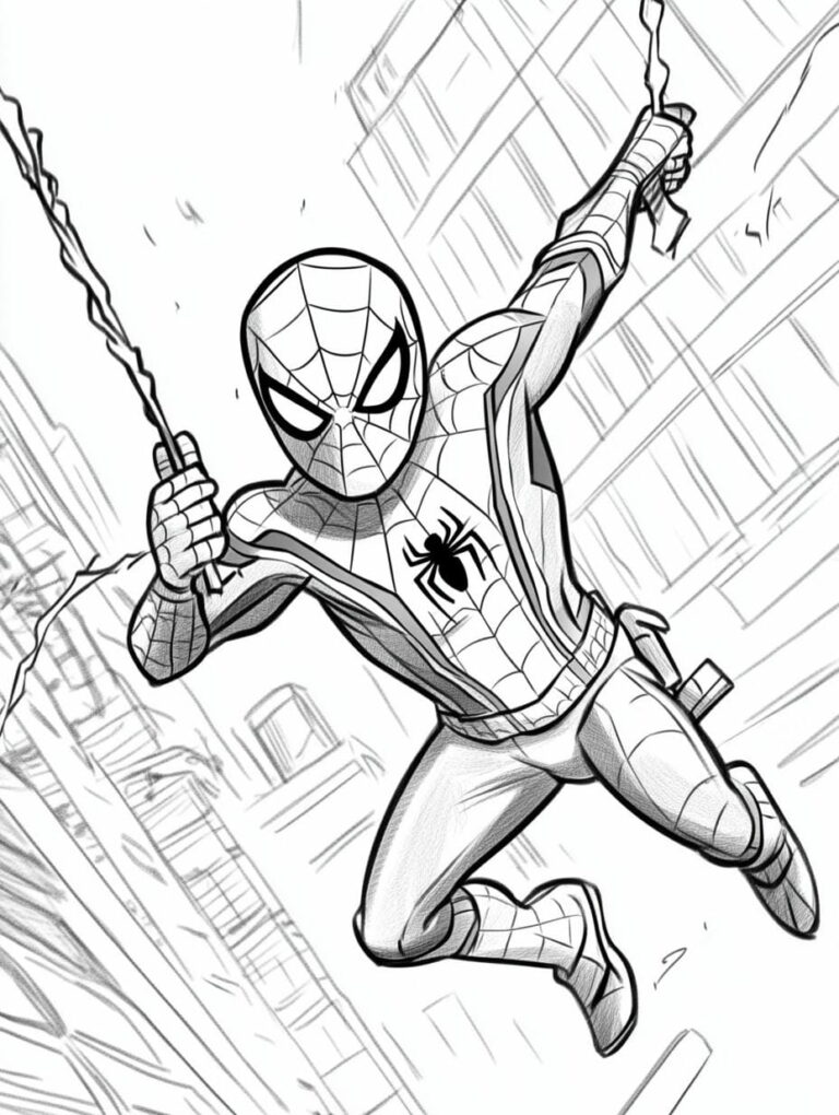20+ spider man coloring pages for kids 🕷️🦸‍♂️ - Coloringpagesforkids.net