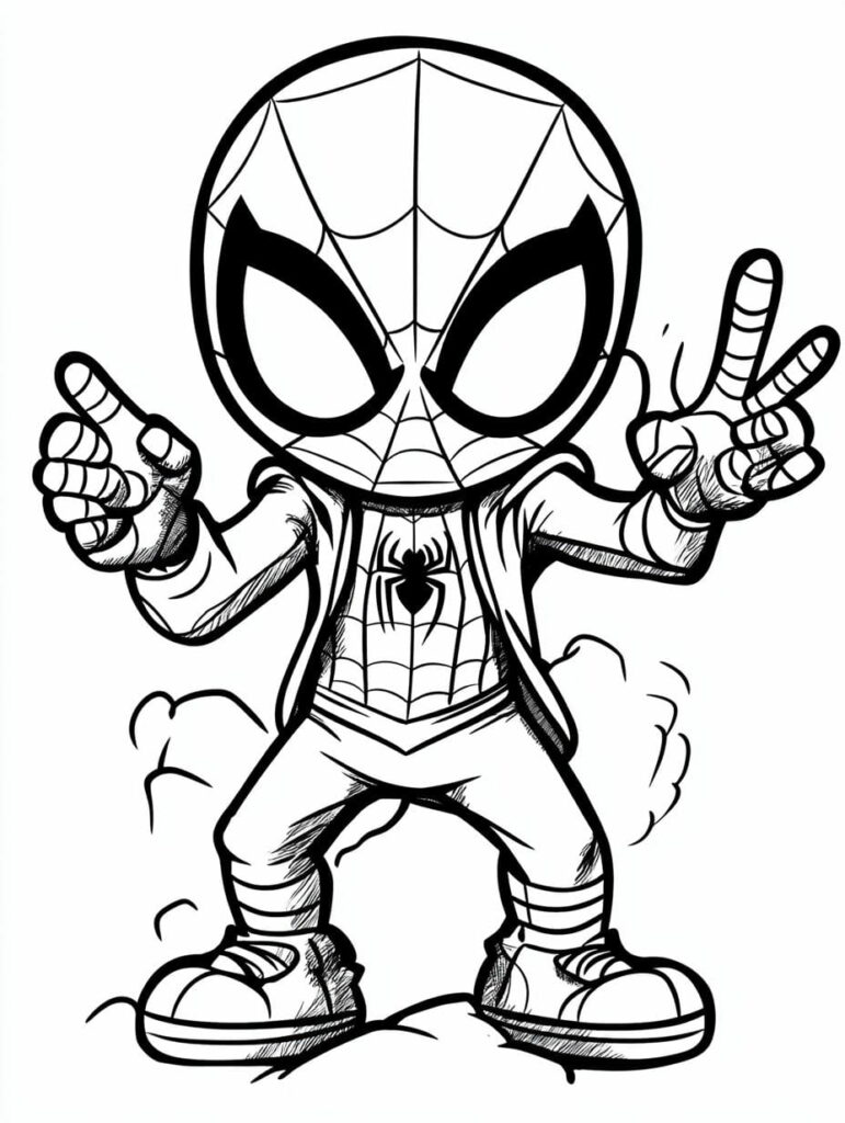 20+ spider man coloring pages for kids 🕷️🦸‍♂️ - Coloringpagesforkids.net