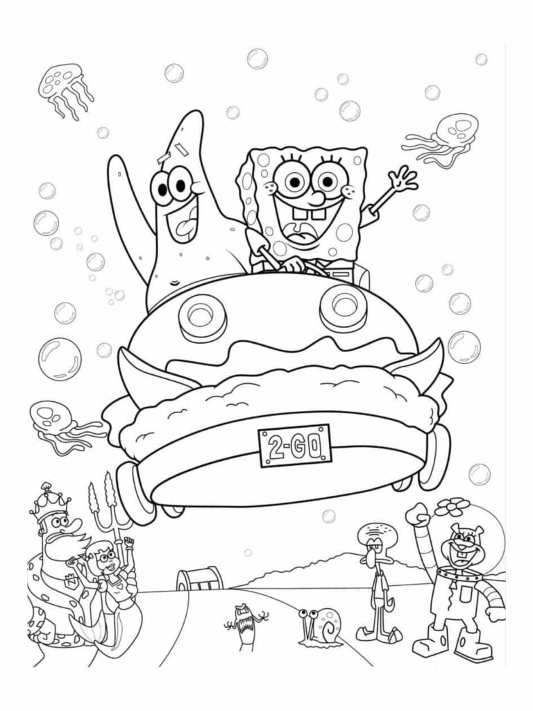 Best Free PDF 60+ Spongebob Coloring Pages 🌊🧽 - Coloringpagesforkids.net