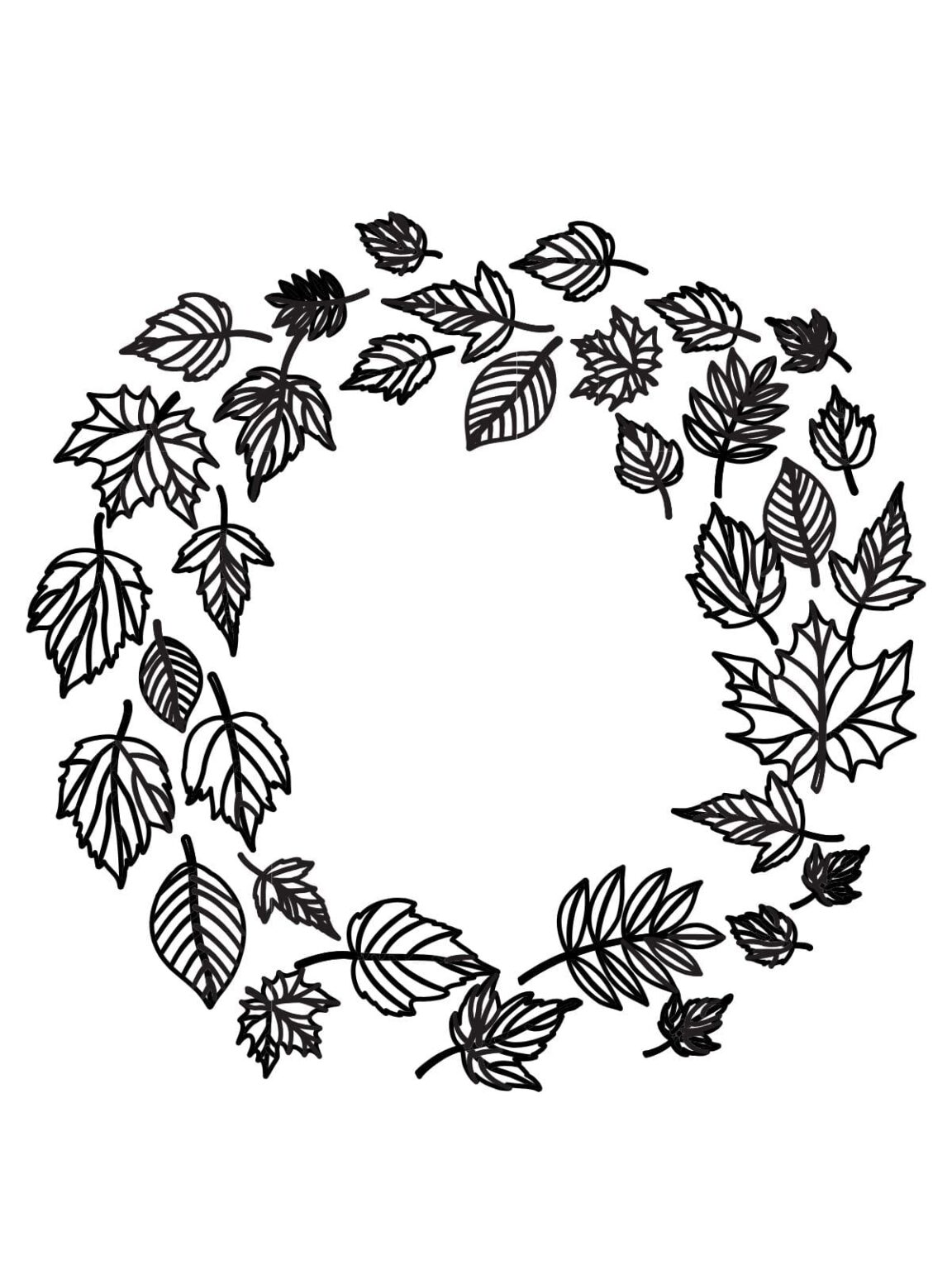 Jelajahi warna dengan halaman mewarnai daun 🍂🖍️ - Coloringpagesforkids.net