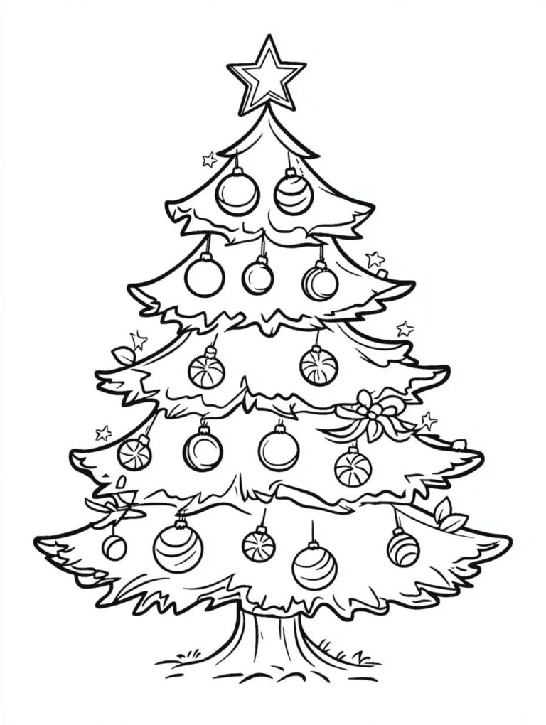 Delightful 40+ Christmas Tree Coloring Pages for Kids ...