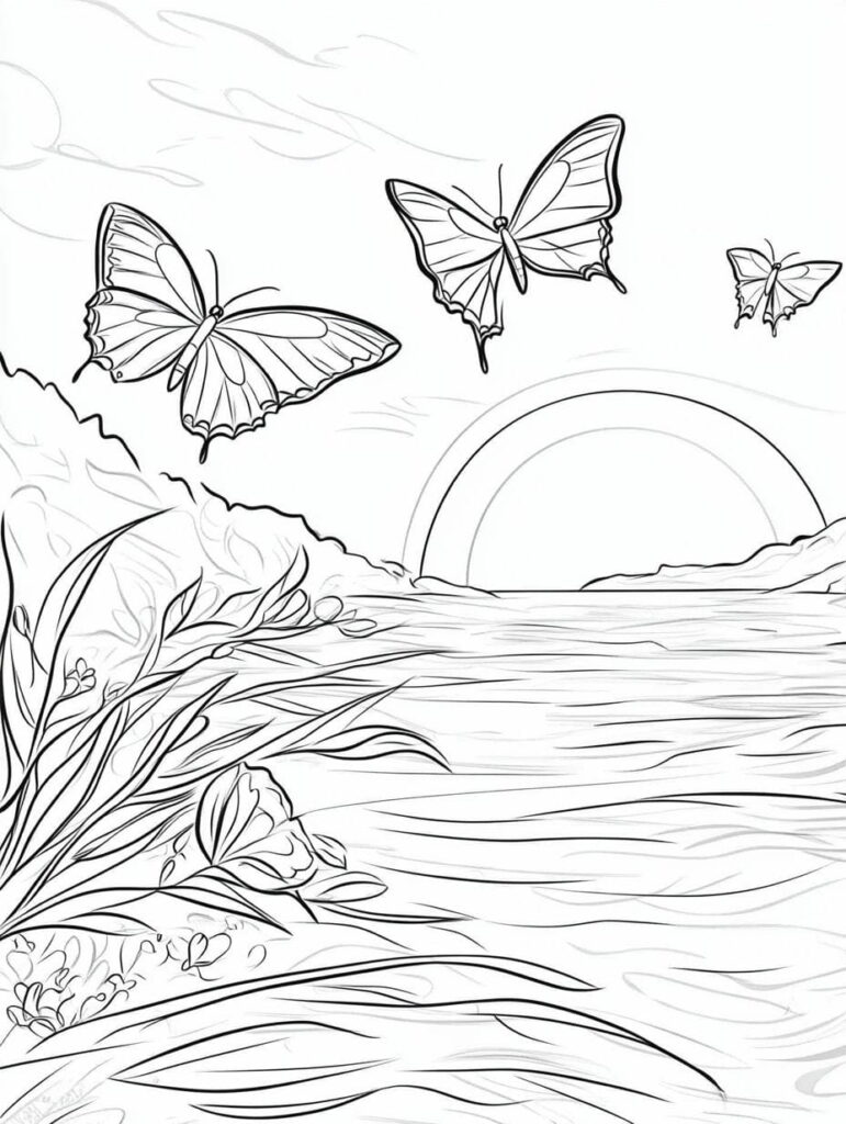 Top 40+ beautiful free butterfly coloring pages to download 🎨🦋 ...