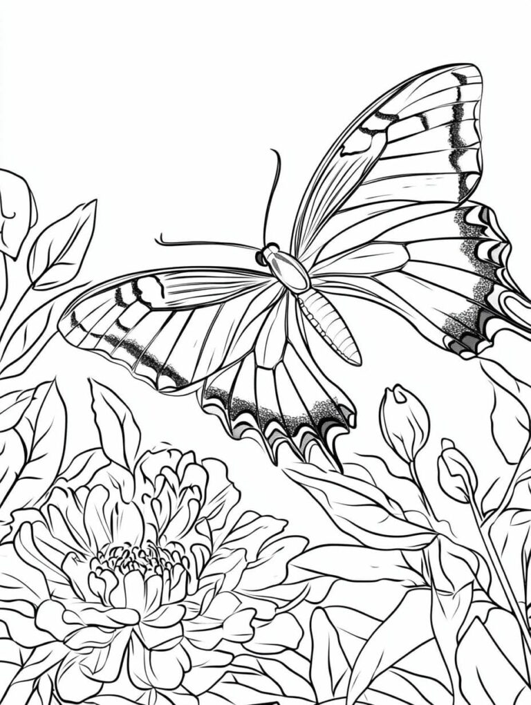 Top 40+ beautiful free butterfly coloring pages to download 🎨🦋 ...