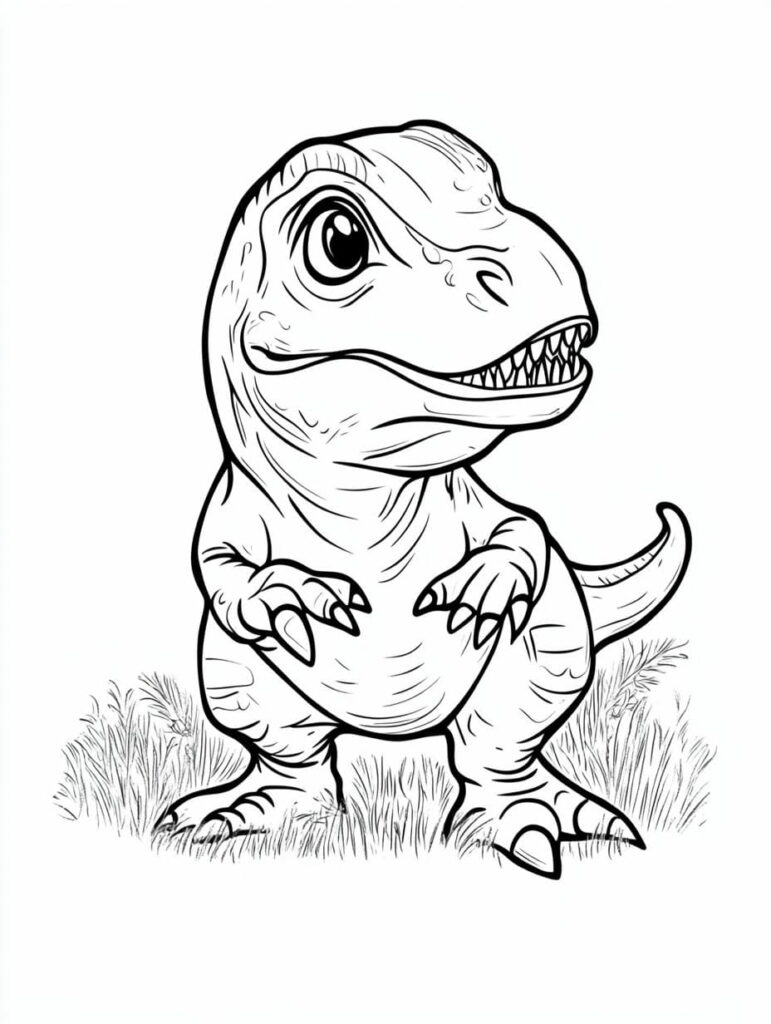 20+ pagine da colorare del dinosauro T-Rex - Coloringpagesforkids.net