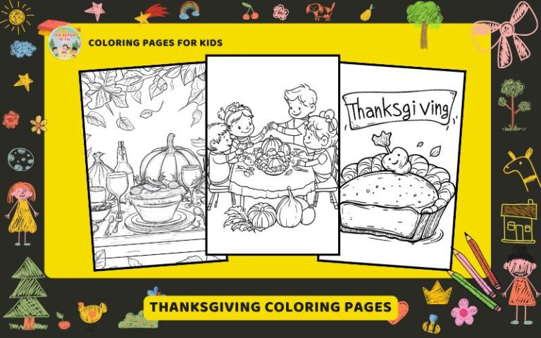 Top 60+ Thanksgiving Coloring Pages For Kids 🦃🎨 - Coloringpagesforkids.net