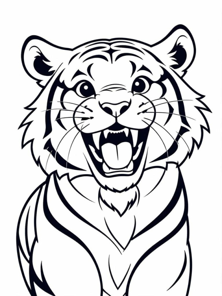 Tiger coloring pages printable will keep kids entertained ...