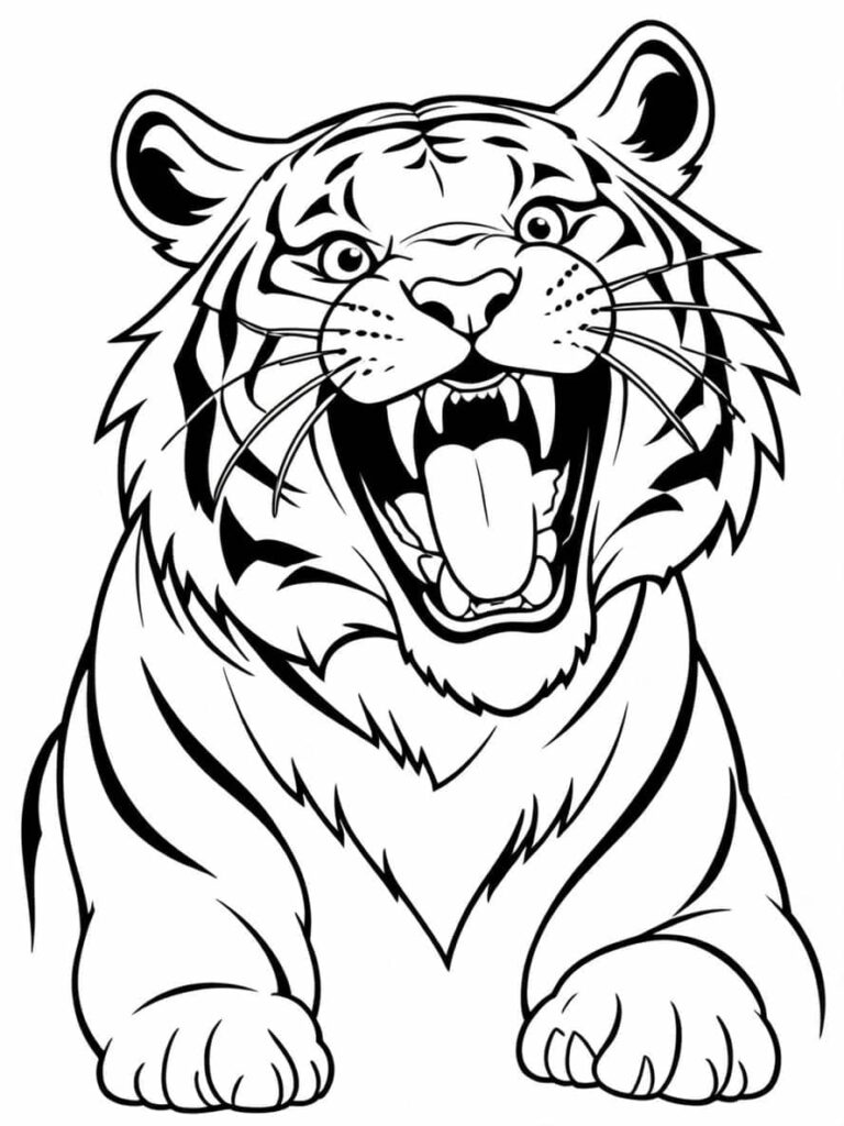 Tiger coloring pages printable will keep kids entertained ...