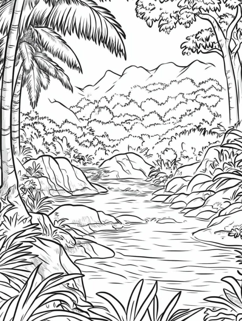30+ wild jungle coloring pages for kids 🌴🎨 - Coloringpagesforkids.net