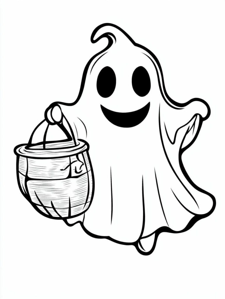 Best ghost coloring pages for halloween to print and enjoy ...