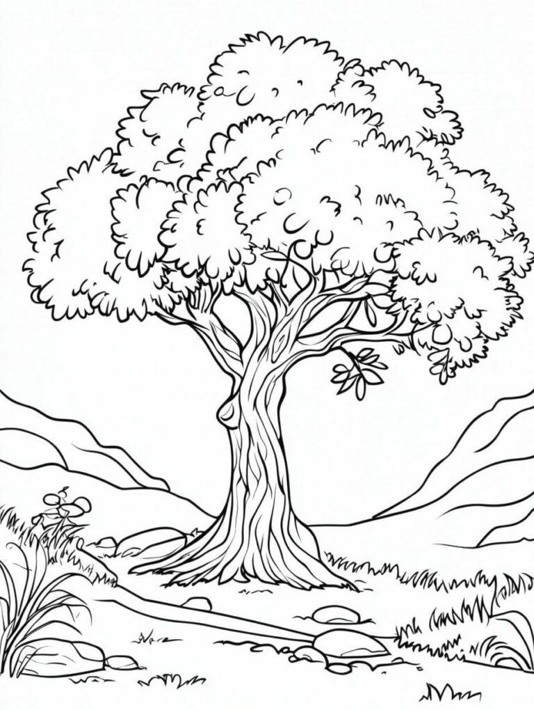 Découvrez plus de 20 pages à colorier d'arbres mignons 🌳🖍️ ...