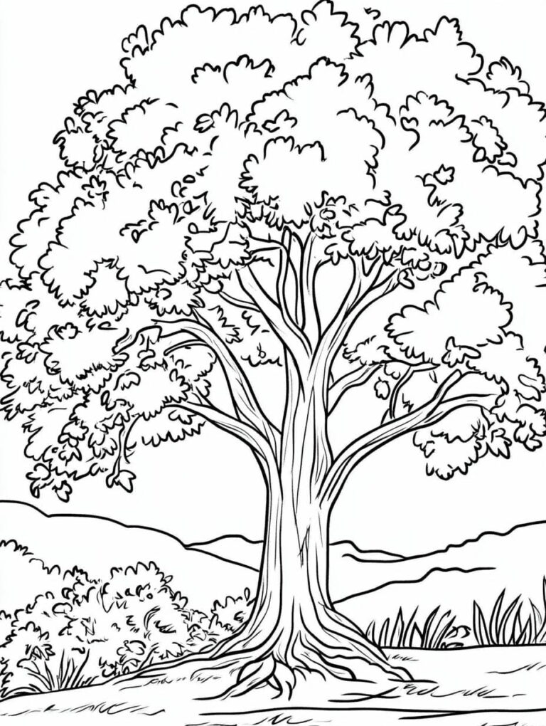 Découvrez plus de 20 pages à colorier d'arbres mignons 🌳🖍️ ...