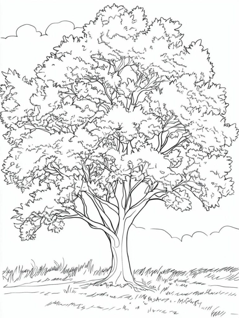 Découvrez plus de 20 pages à colorier d'arbres mignons 🌳🖍️ ...