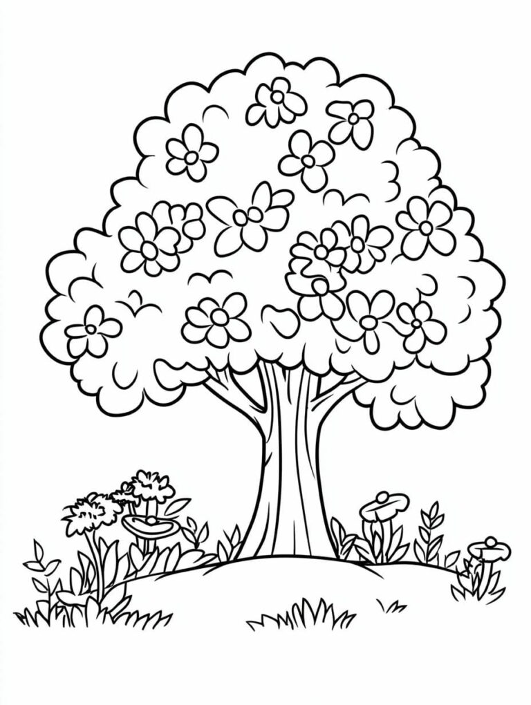 Explore cute 20+ tree coloring pages 🌳🖍️ - Coloringpagesforkids.net