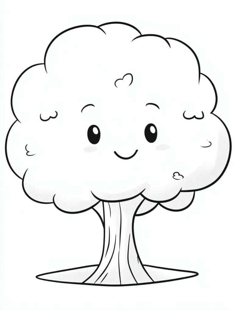 Découvrez plus de 20 pages à colorier d'arbres mignons 🌳🖍️ ...