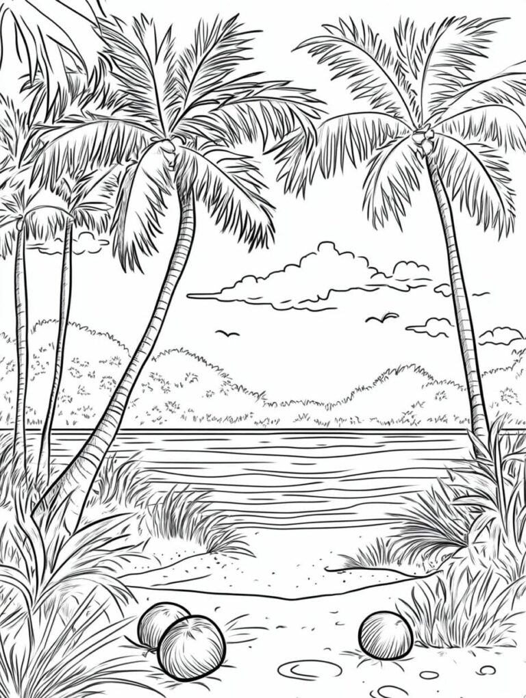 Amazing 30+ beach coloring pages for kids to try 🏖️🖍️ ...
