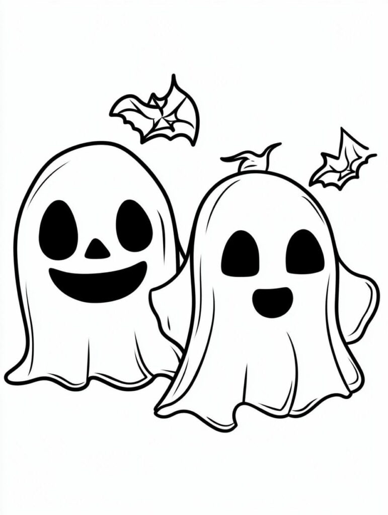 Best ghost coloring pages for halloween to print and enjoy ...