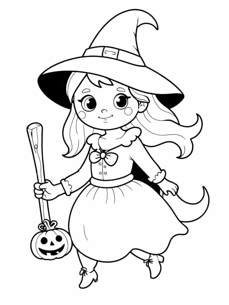 Top 28+ interesting Halloween witch coloring pages 🎃🧙‍♀️ ...