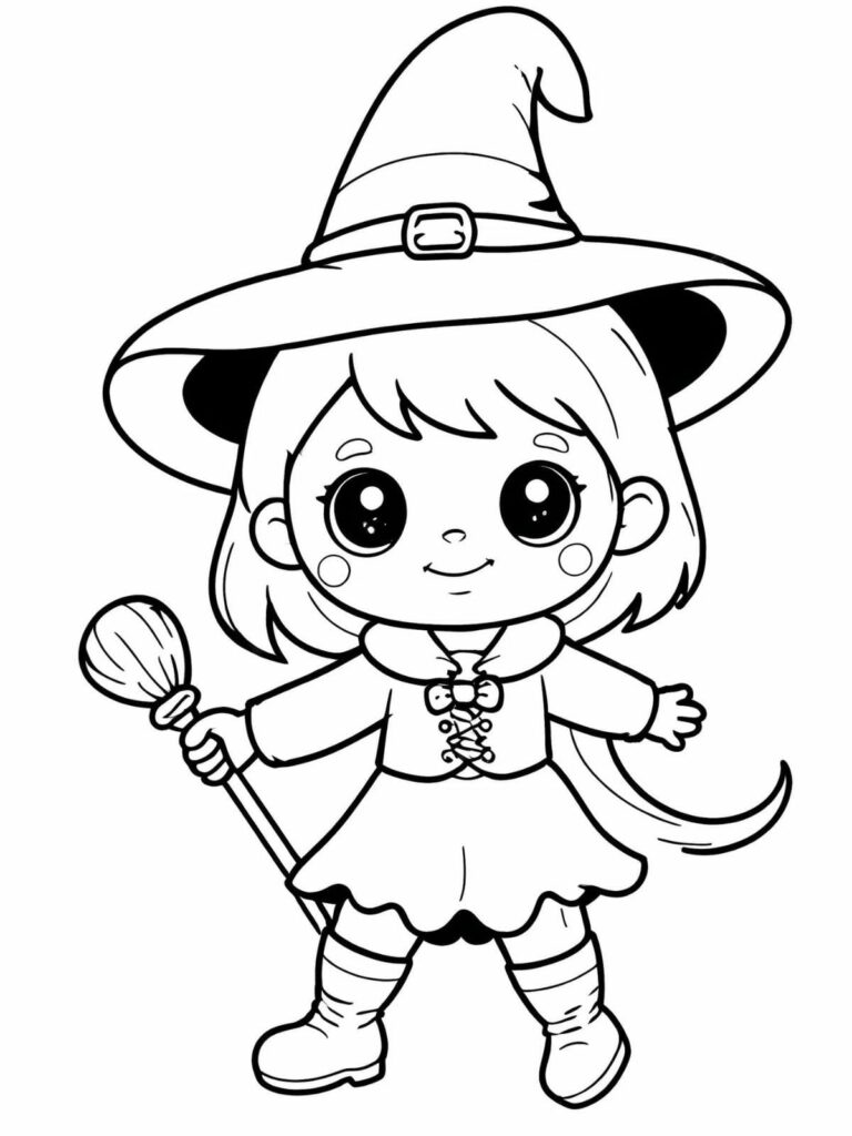 Top 28+ interesting Halloween witch coloring pages 🎃🧙‍♀️ ...