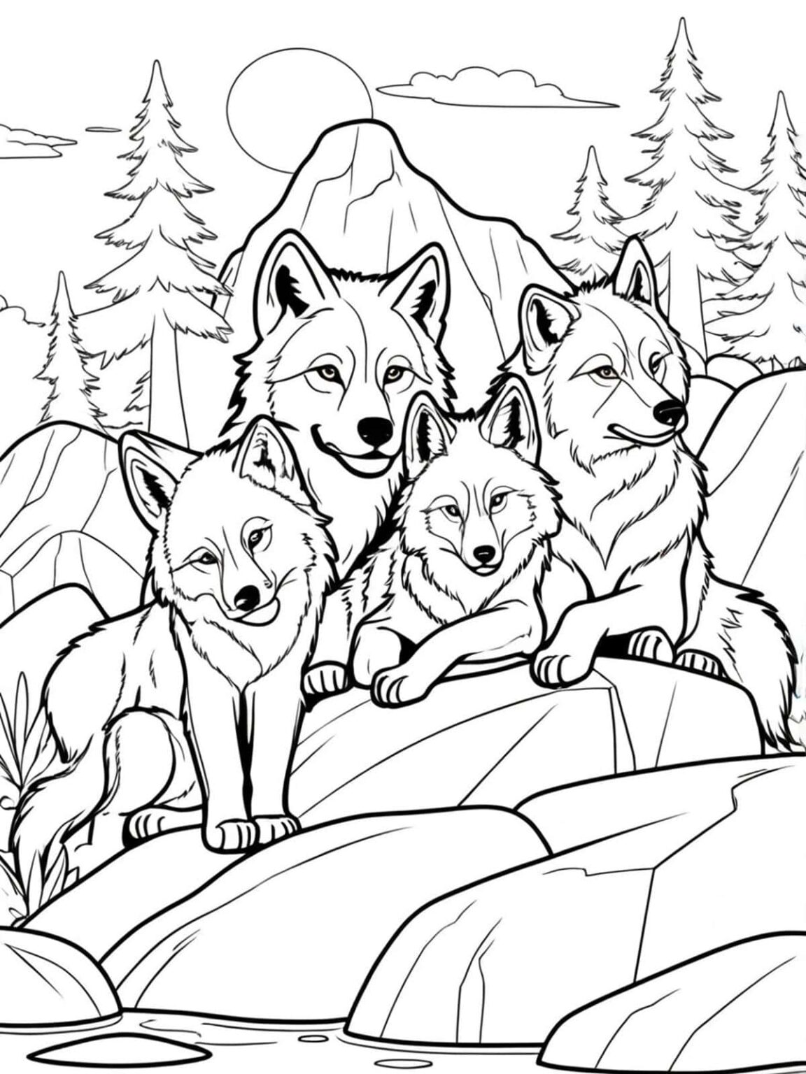 Top 30+ free wolf coloring pages for fun 🎨🐺 - Coloringpagesforkids.net