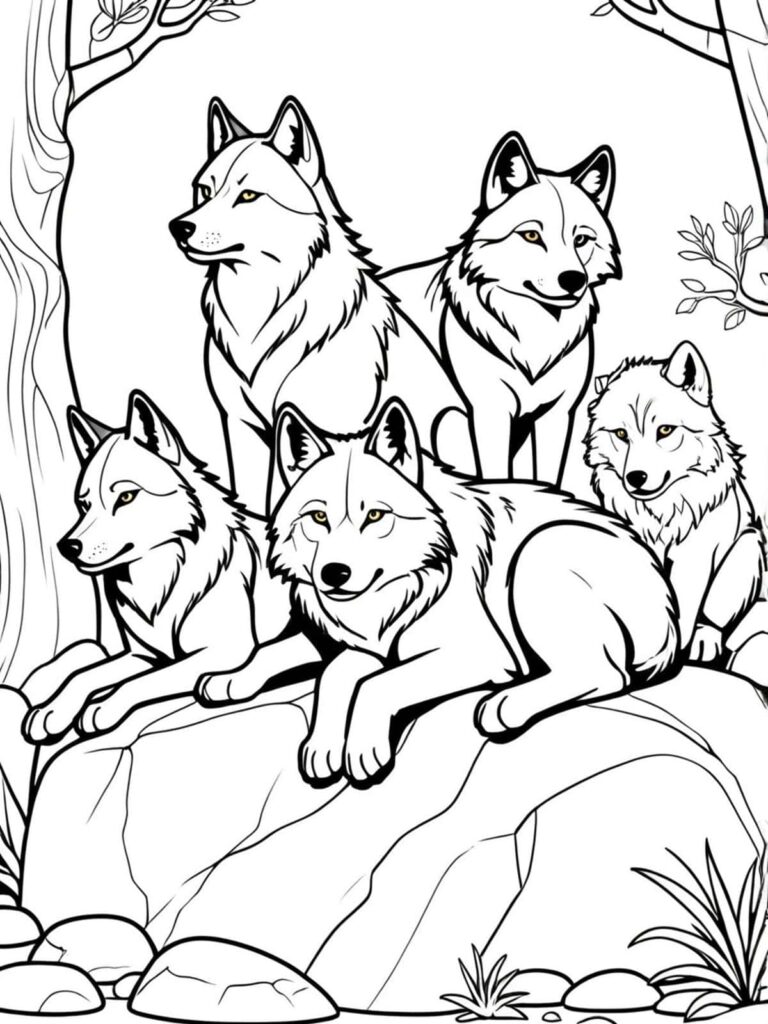Top 30+ free wolf coloring pages for fun 🎨🐺 - Coloringpagesforkids.net
