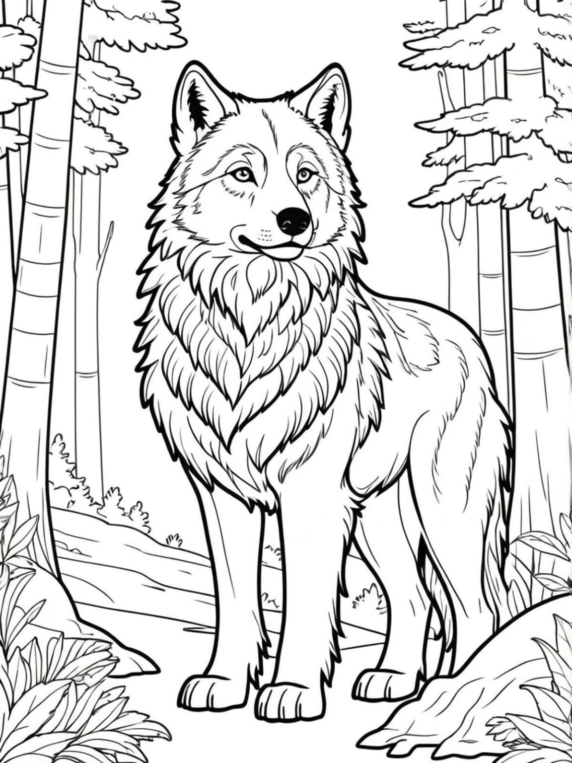 Mais de 30 páginas para colorir de lobos grátis para se divertir 🎨🐺 ...