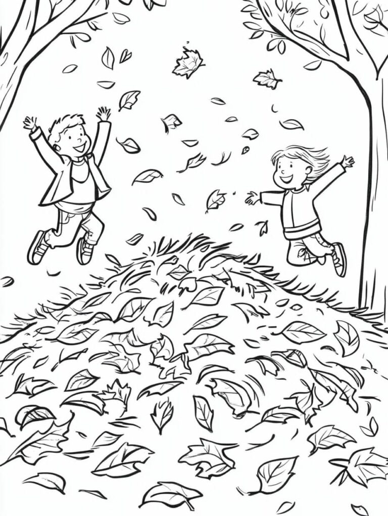 Acogedoras páginas para colorear de otoño para niños 🍂🎨 ...