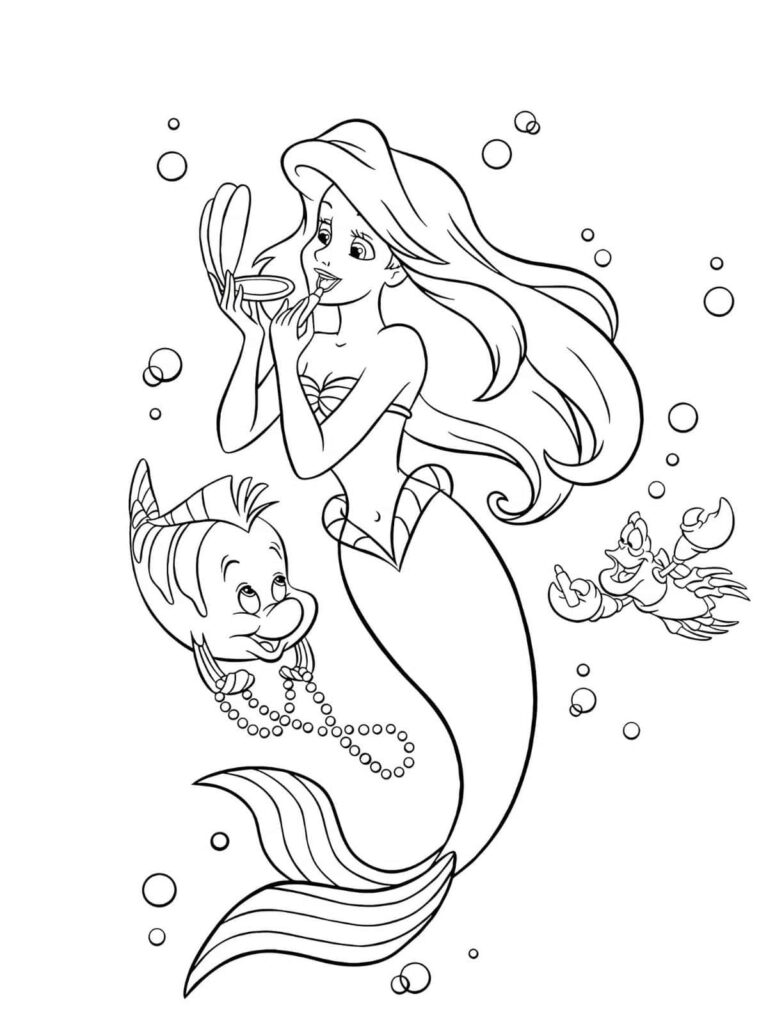 Ariel Coloring Pages: Dive into a World of Ocean Adventure 🧜‍♀️ ...