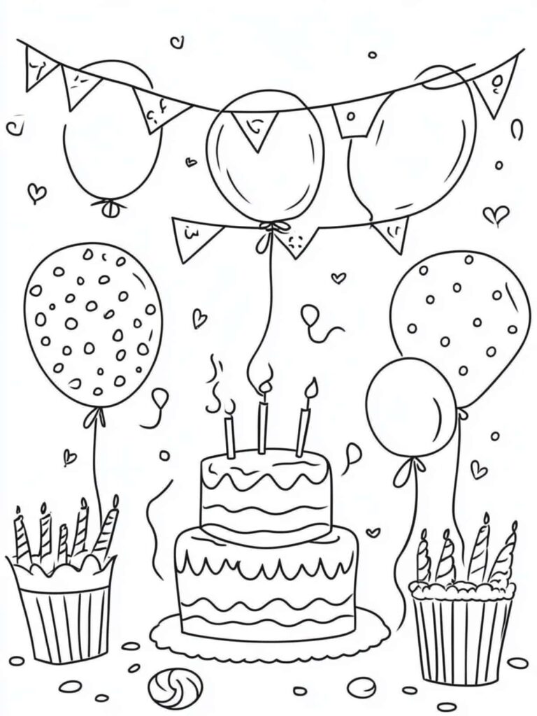 Celebrate Happy Birthday with These 40+ Free Coloring Pages 🎉🎂 ...