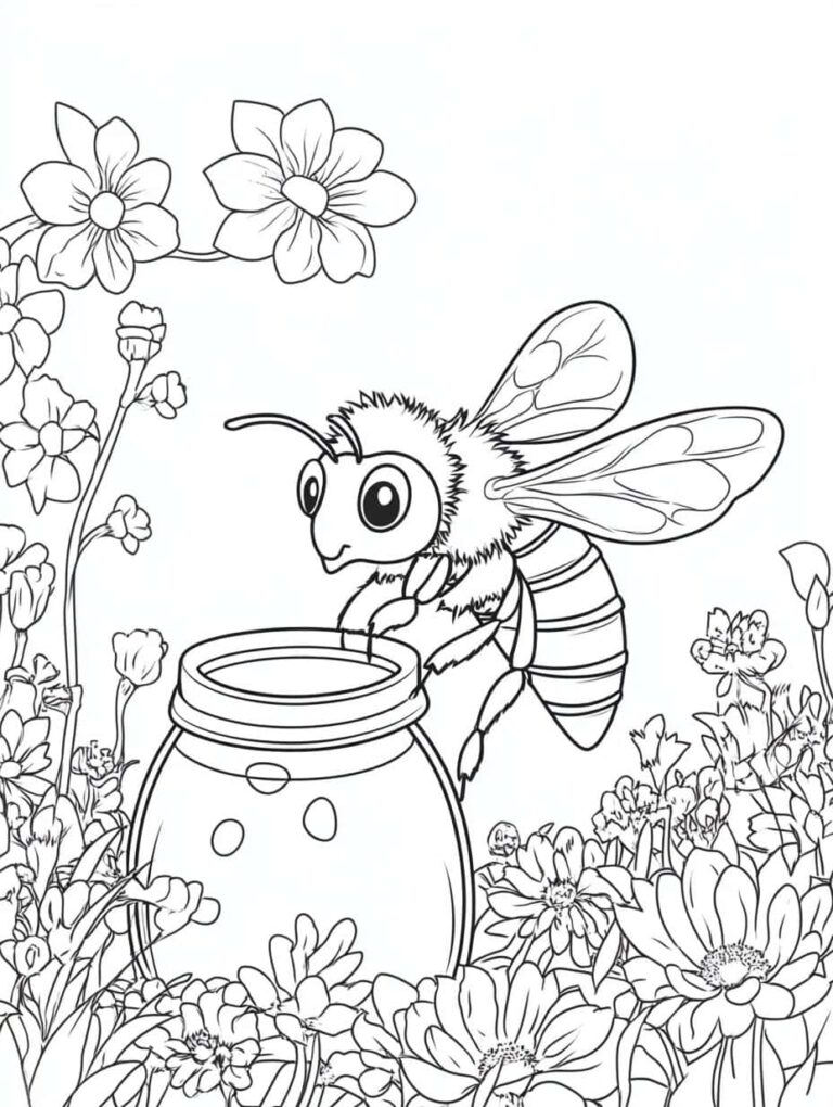 30+ free bee coloring pages for hours of fun 🌼🐝 - Coloringpagesforkids.net