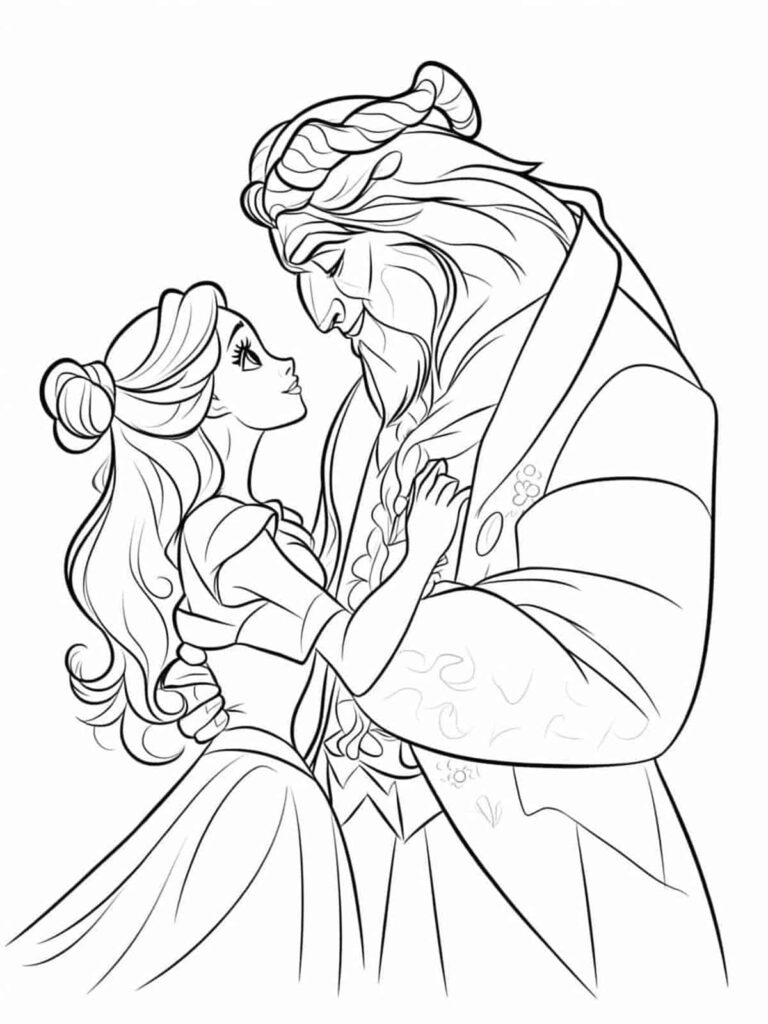 30+ Delightful Belle Princess Coloring Pages for Girl ...