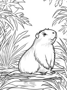 Kapibara Boyama Sayfaları: Dünyanın En Dost Canlısı Kemirgeniyle ...