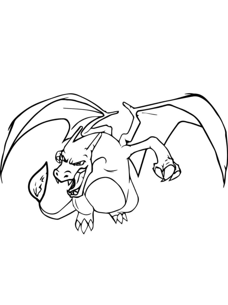 30 Fun Charizard Coloring Pages For Kids 🎨🔥 - Coloringpagesforkids.net