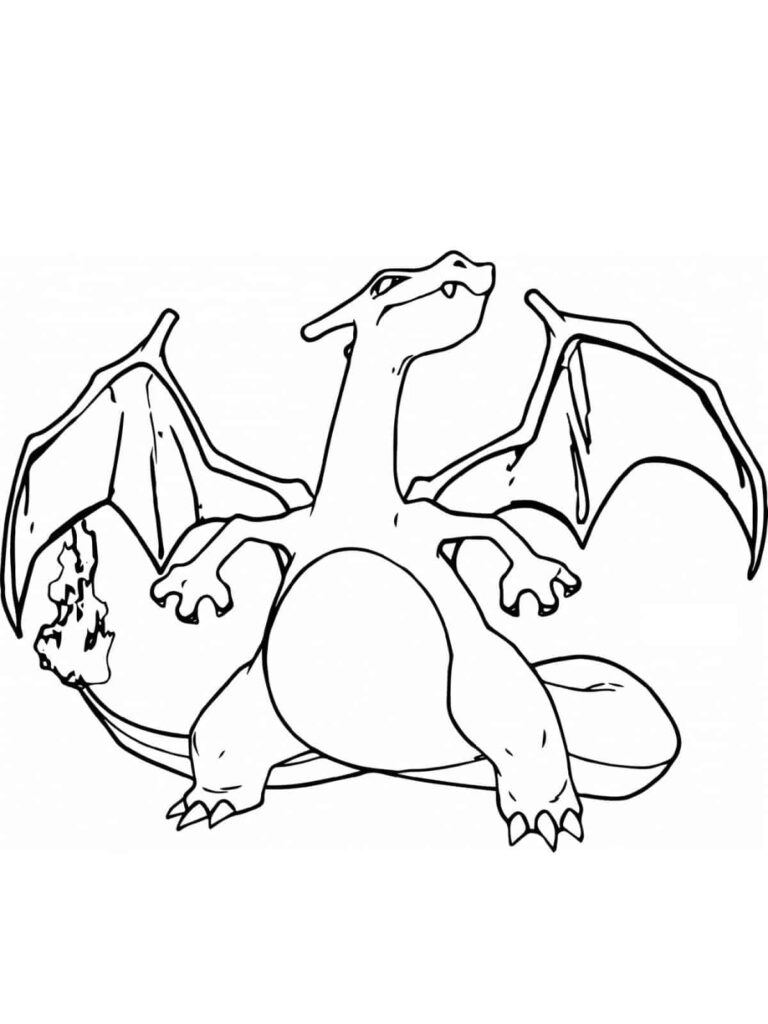 30 leuke Charizard kleurplaten voor kinderen 🎨🔥 - Coloringpagesforkids.net