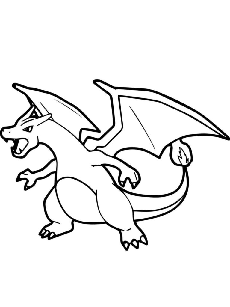 30 Fun Charizard Coloring Pages For Kids 🎨🔥 - Coloringpagesforkids.net