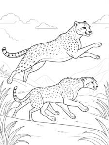 Plus de 30 pages de coloriage de guépards captivantes pour les enfants ...