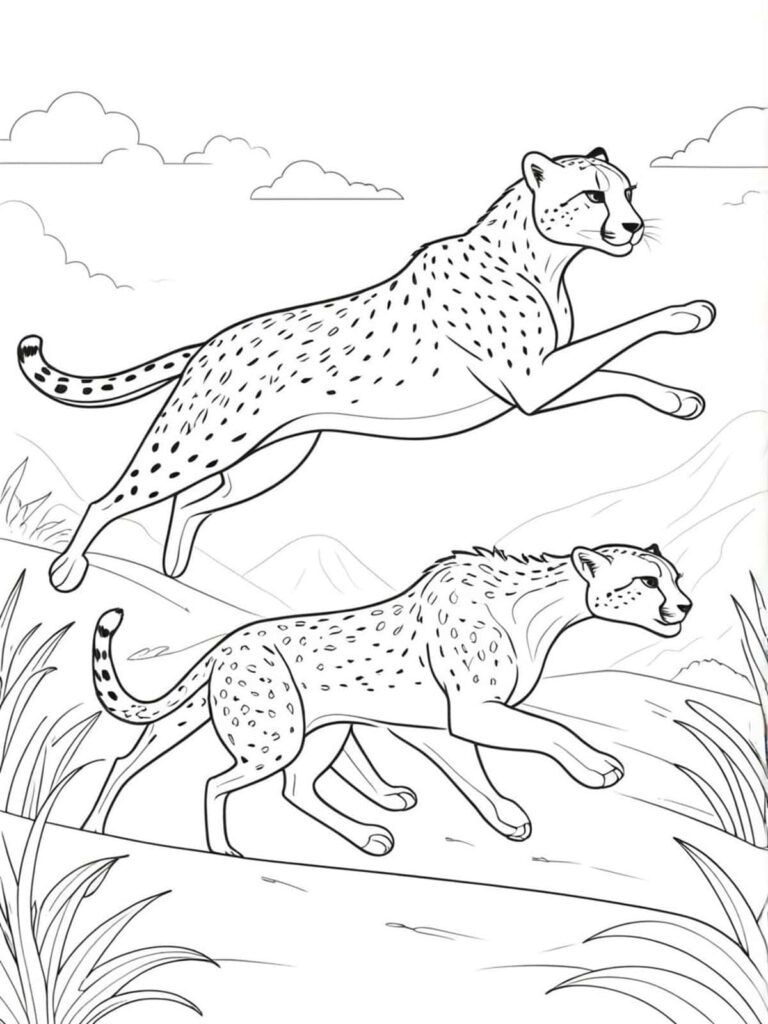 Engaging 30+ Cheetah Coloring Pages for Kids 🎨🐆 - Coloringpagesforkids.net